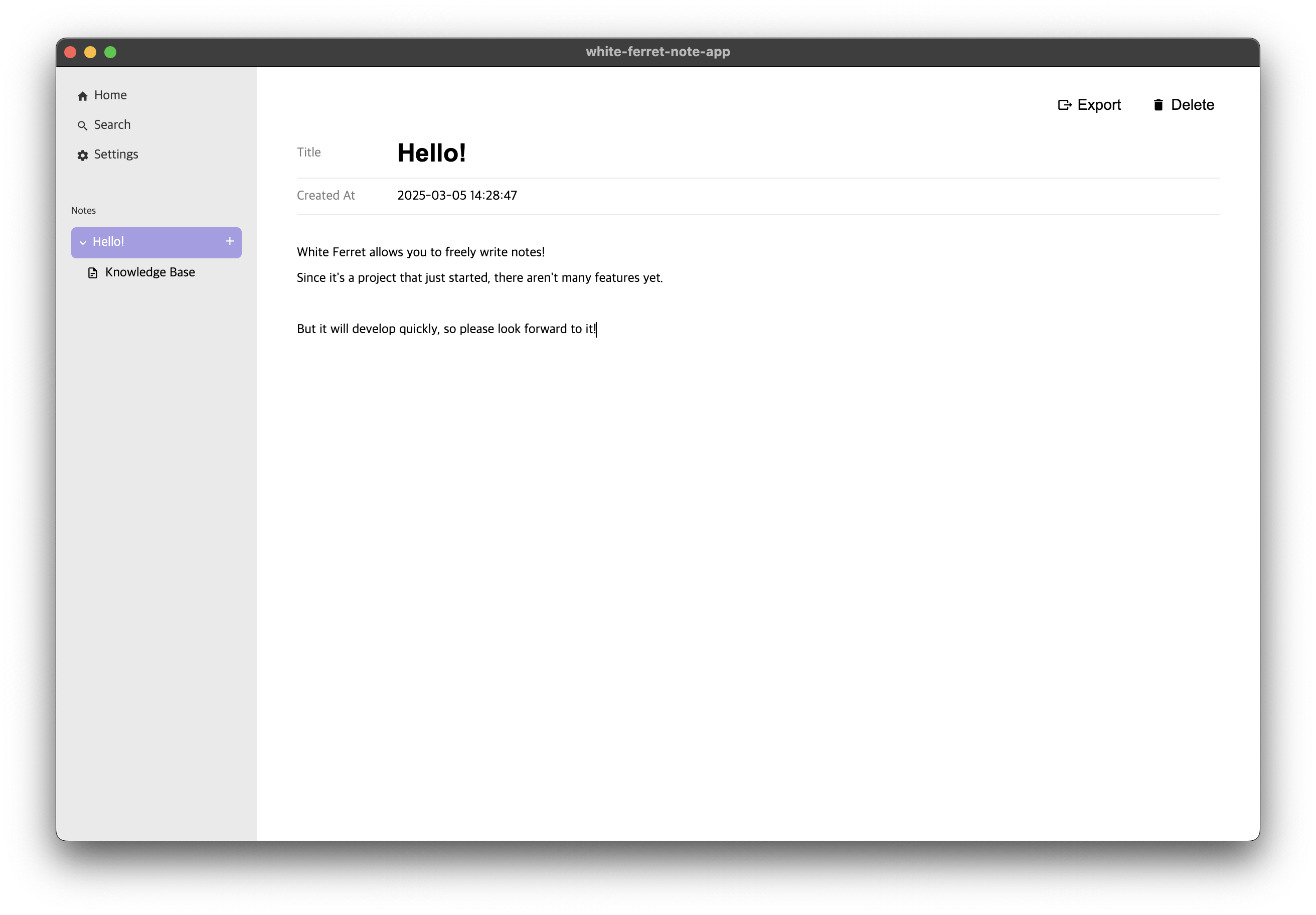 White Ferret - Free Offline Note-Taking App